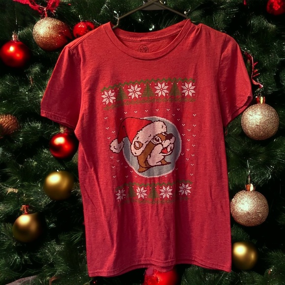 Buc-Ees | Tops | Bucees Cute Christmas Tshirt Visions Of Beaver Nuggets ...